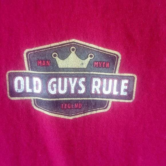 Old guys rule | Shirts | Old Guys Rule Mens Red Shortsleeve Tshirt Szm ...